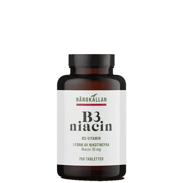 B3 Niacin 10 mg 750 tabletter - I lager | Pris 148 - 195 kr